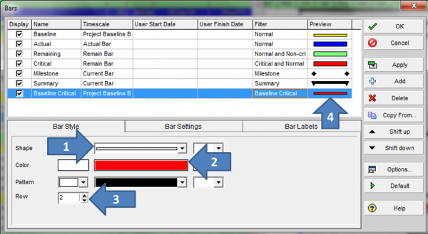 Tutorial - How to Display Baselines Critical Path P6