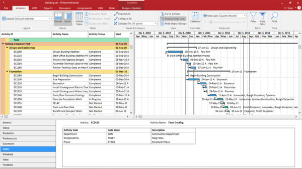 How To Preview A Primavera P6 XER File's Global Data