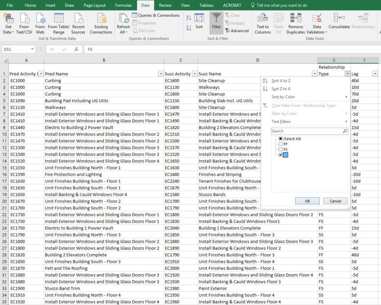 How To Find Relationship Lag in Primavera P6