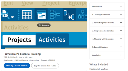 Primavera P6 Courses: 7 of the Most Popular Online Courses of 2024